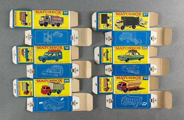 Group Of 6 Matchbox F Type Boxes