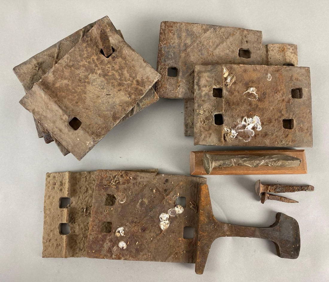 Group Of 10+ Steel Railroad Tie Plates And More Auction