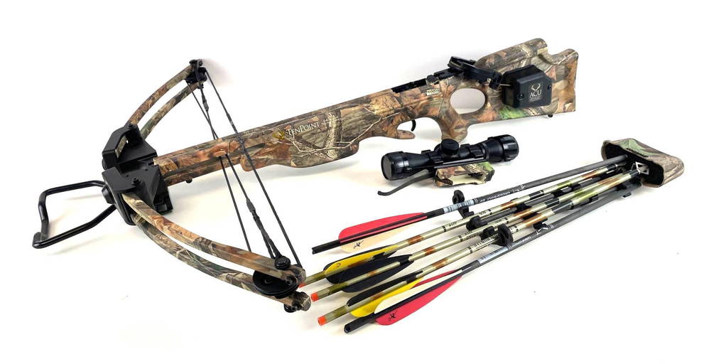 No Shipping Ten Point Titan Tl 7 Acu Crossbow With Case And Bolts