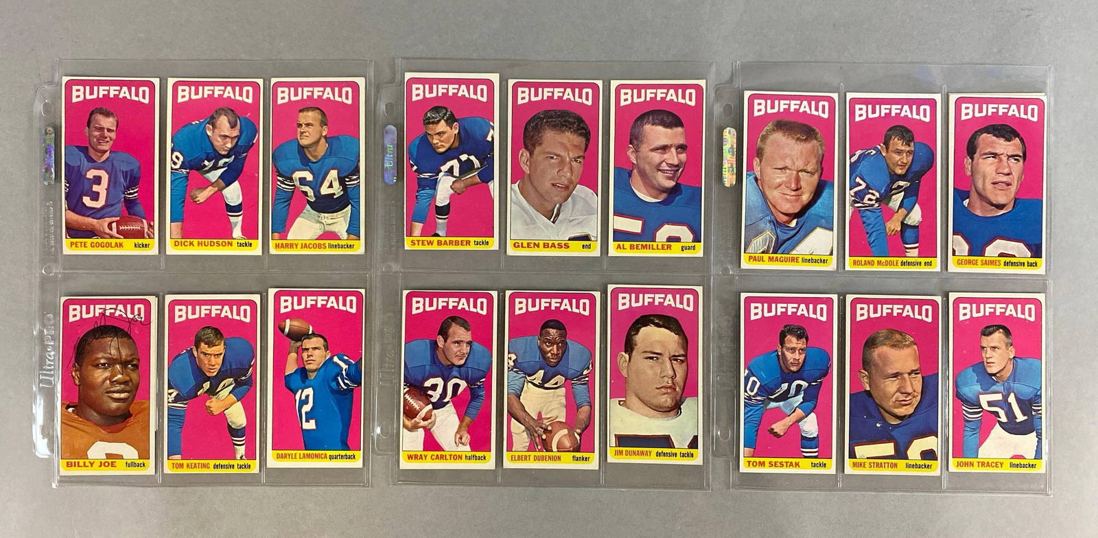 19 - 1965 Topps Football Buffalo Bills Cards Auction