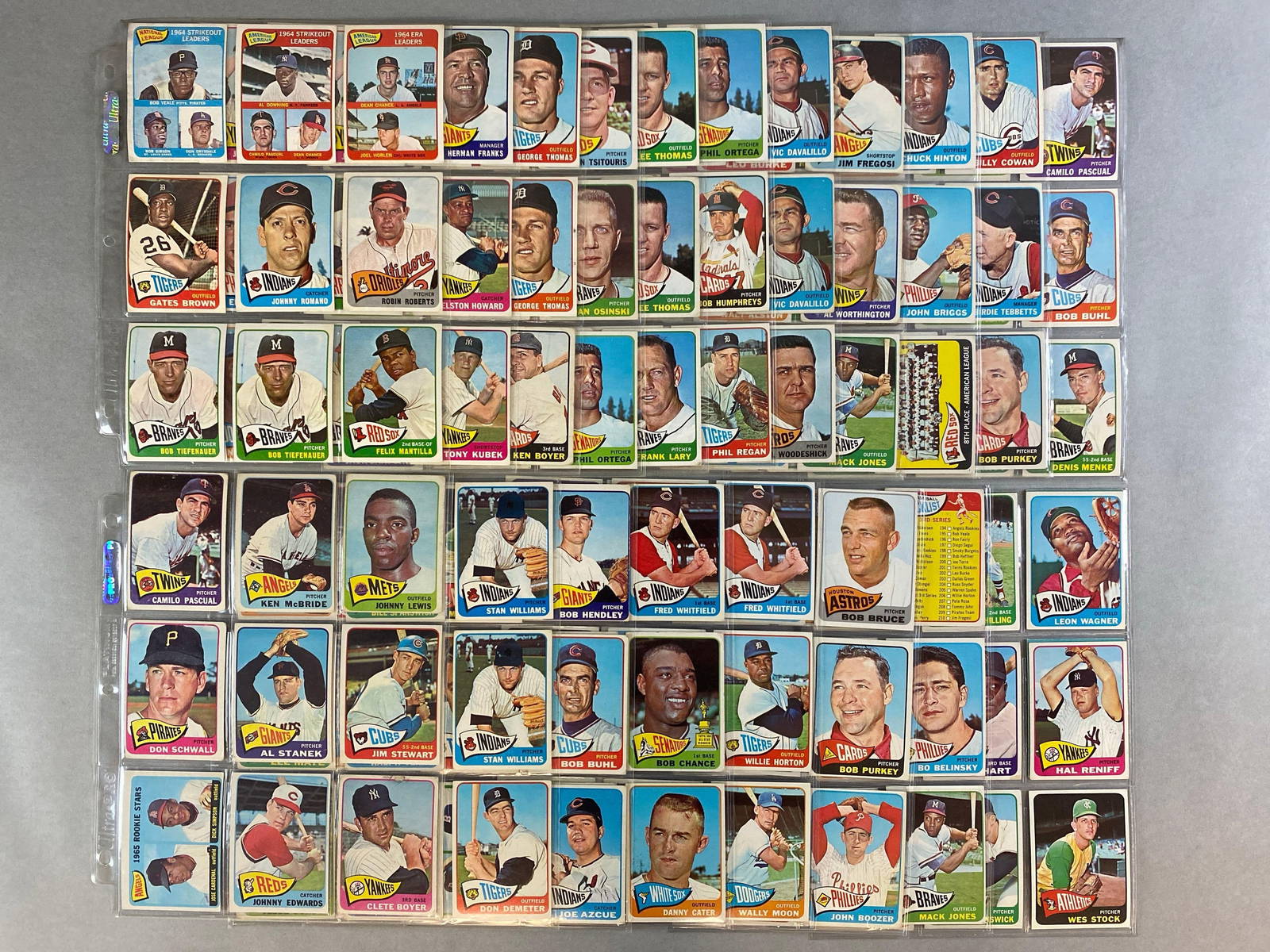 175 - 1965 Topps Baseball Cards With Hofs, Stars, And Rookies Auction