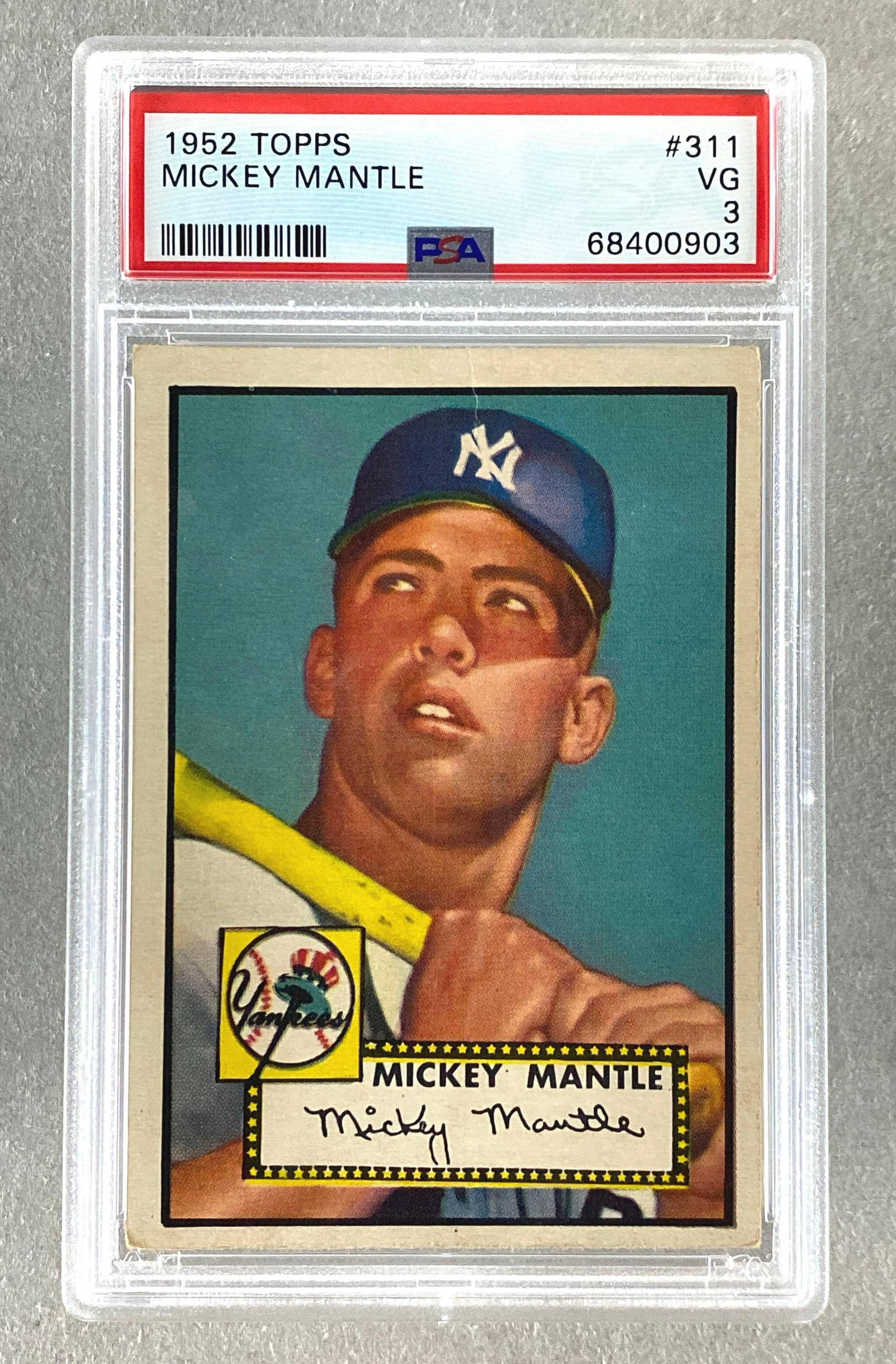 1952 Topps Mickey Mantle #311 Psa 3 Auction