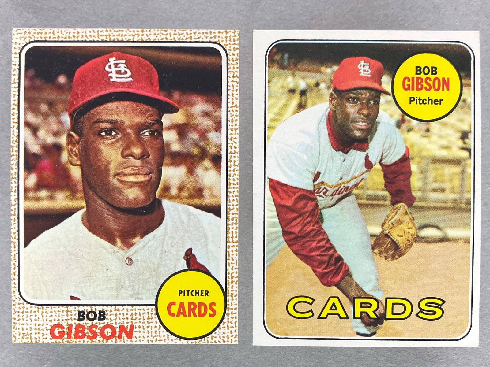 1968 And 69 Topps Bob Gibson Cards Auction
