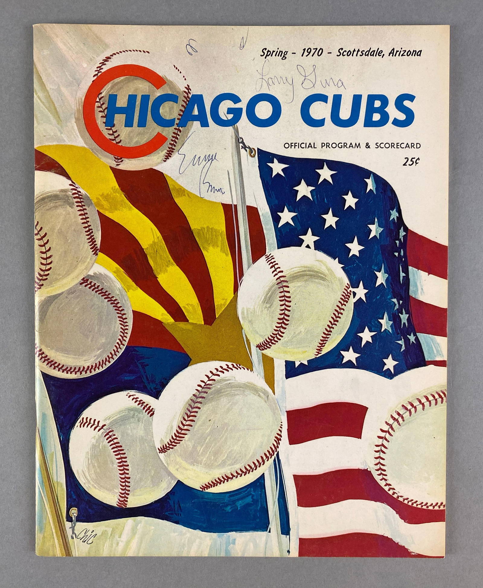1970 Chicago Cubs Spring Training Program And Scorecard Signed By Ernie ...
