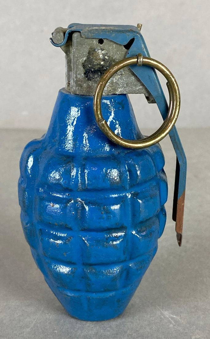 Ww2 Era Blue Fuze M228 Pineapple Grenade Paperweight Auction