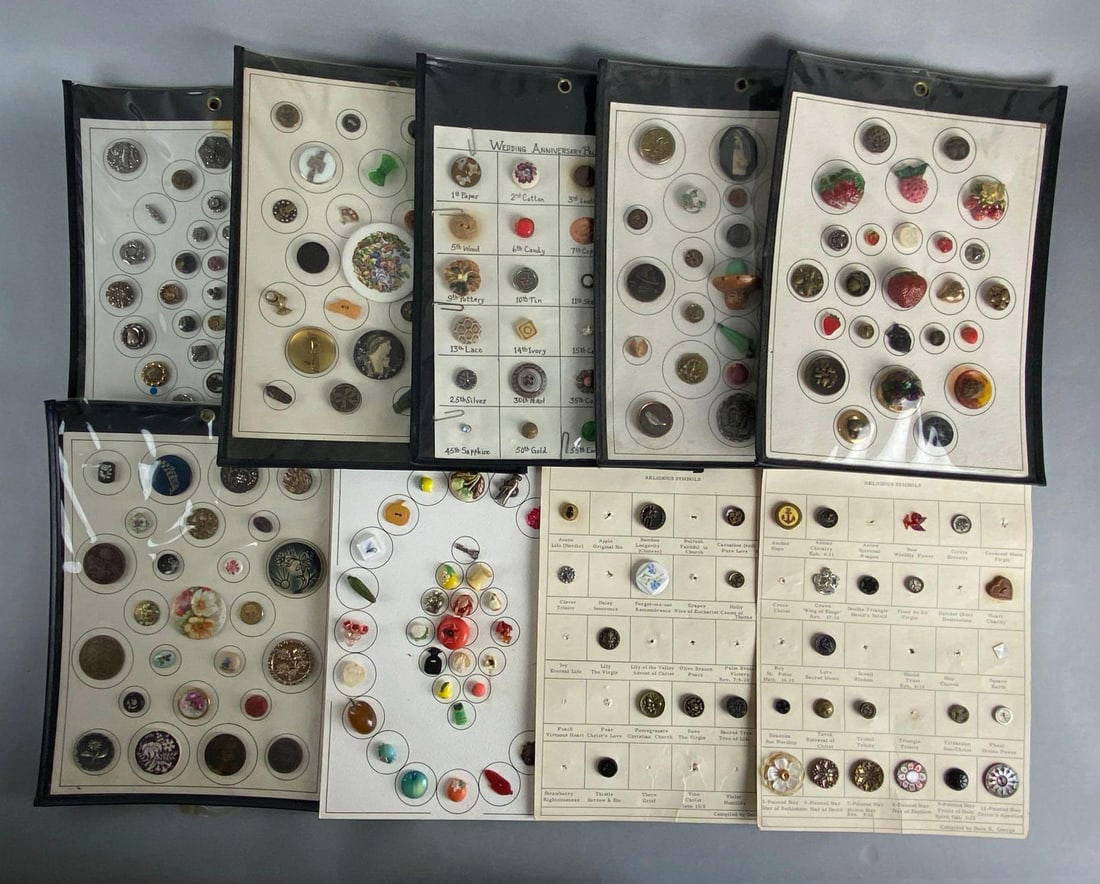 Large Group Of Antique Buttons Auction