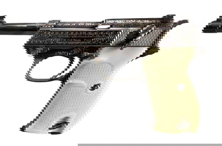 Factory Engraved Silver Plated Walther/interarms P38 9mm Semi Auto ...