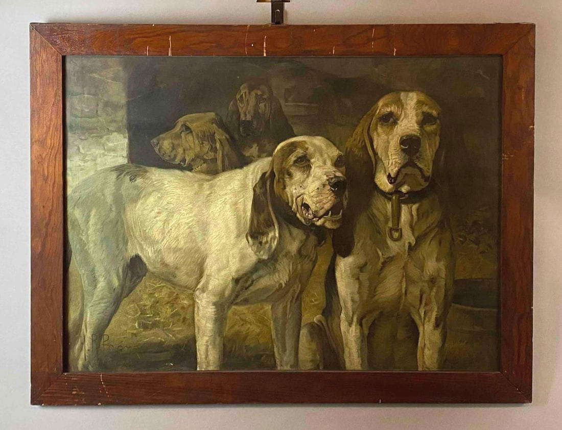 Henry Rankin Poore Winchester Bear Dogs Lithograph Print Auction