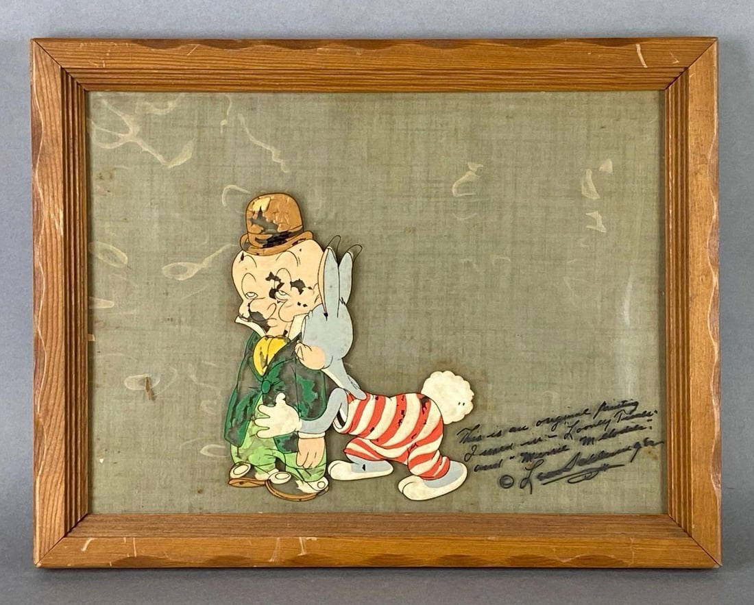 Leon Schlesinger Signed Looney Tunes Bugs Bunny And Elmer Fudd ...