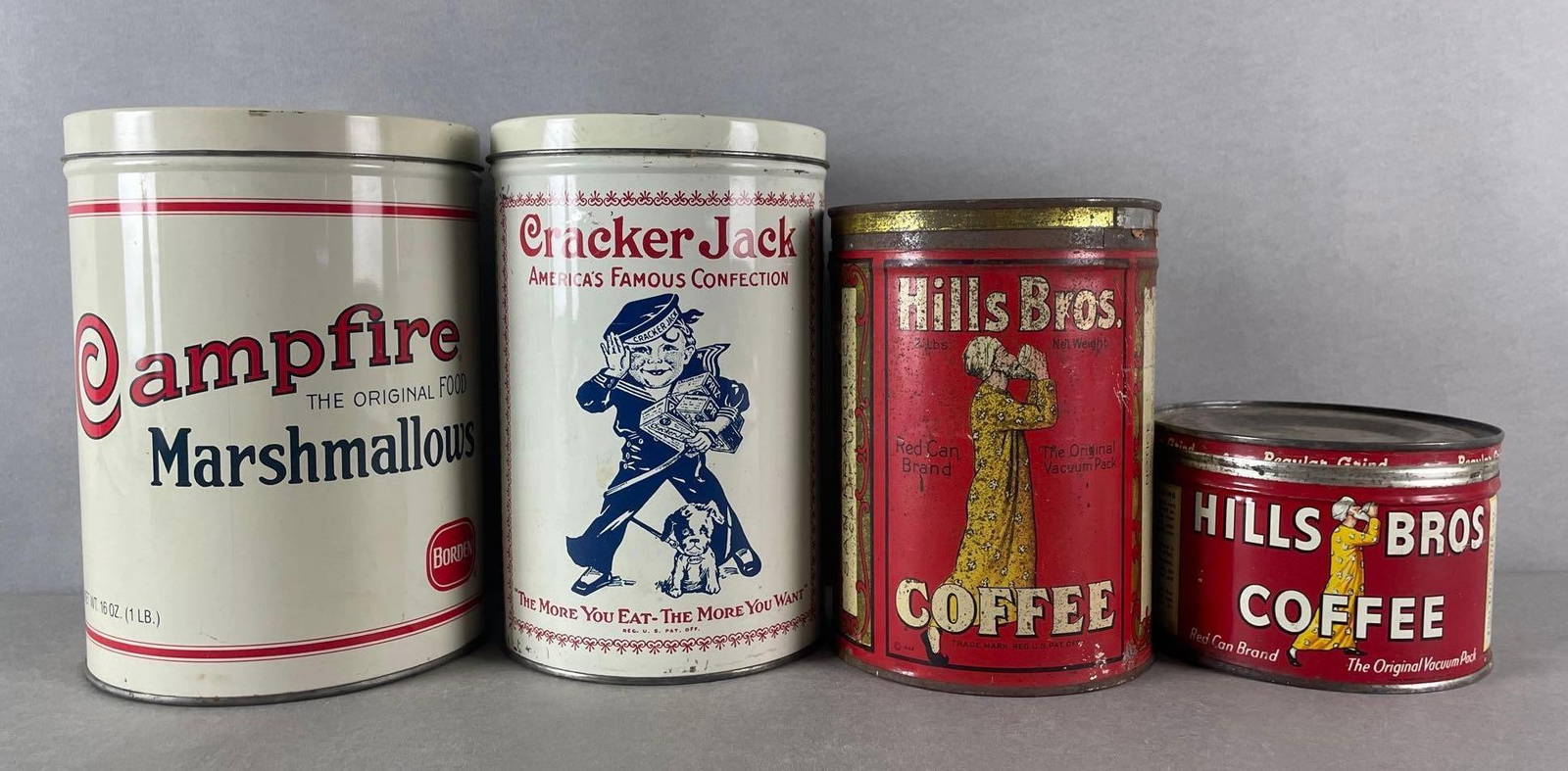 Group Of 4 Tin Advertising Cans Auction