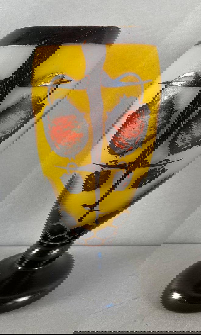 Le Verre Francais Charder Glass Vase Auction