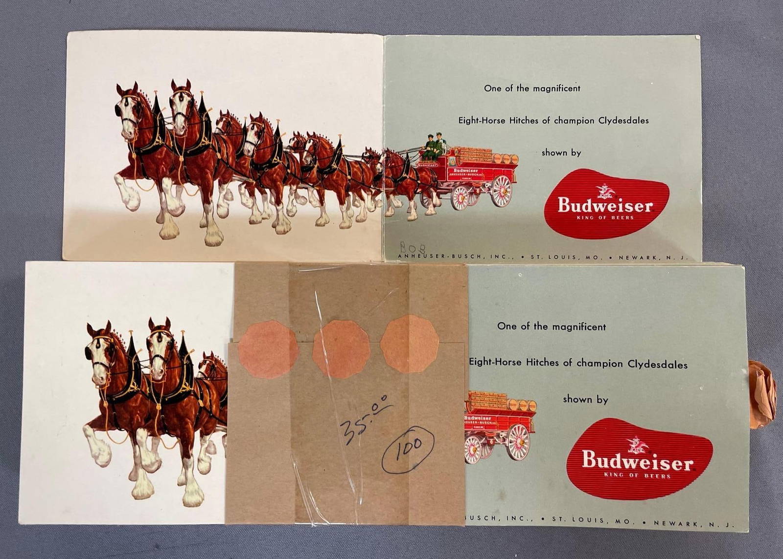 Group Of Approximately 100 Budweiser Beer Advertising Postcards Auction
