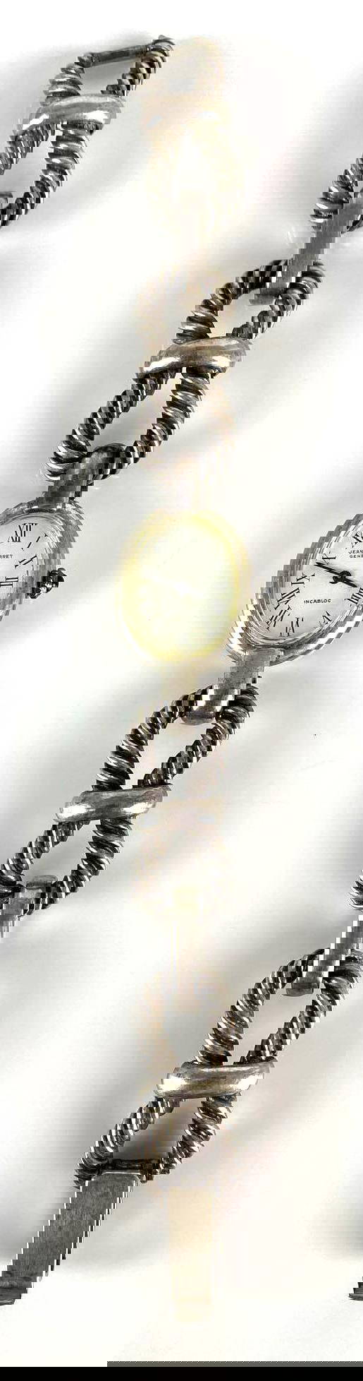 Jean Perret Geneve 800 Sterling Silver Watch Auction