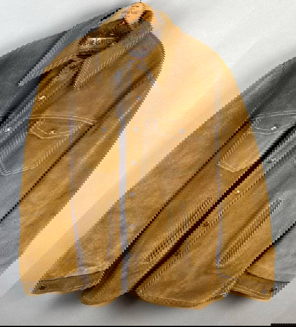 Schott Bros. Rancher Mens Brown Suede/hide Jacket Auction