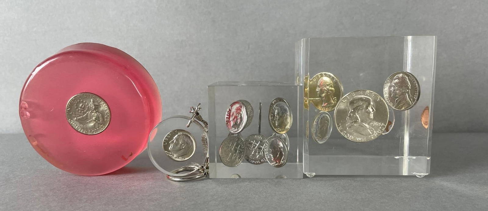Group Of U.s. Coins Resin Paperweights Auction