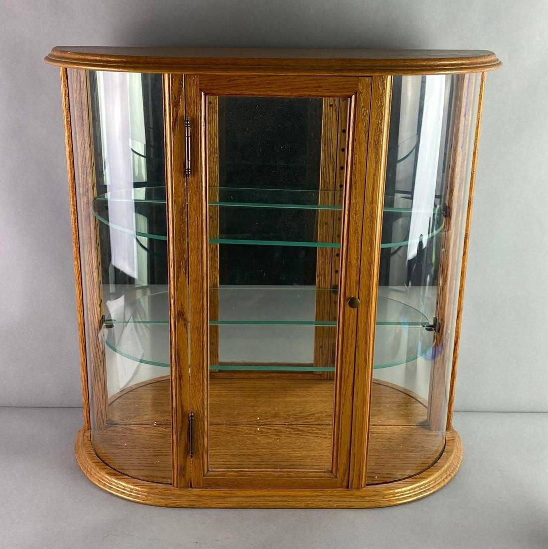 Oak Glass Table Top Display Cabinet Auction