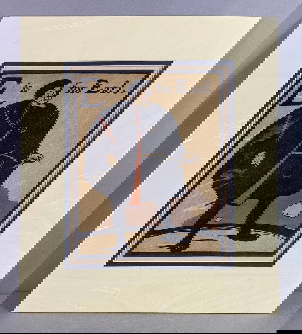 E Is For Earl Lithograph From An Alphabet By William Nicholson Auction