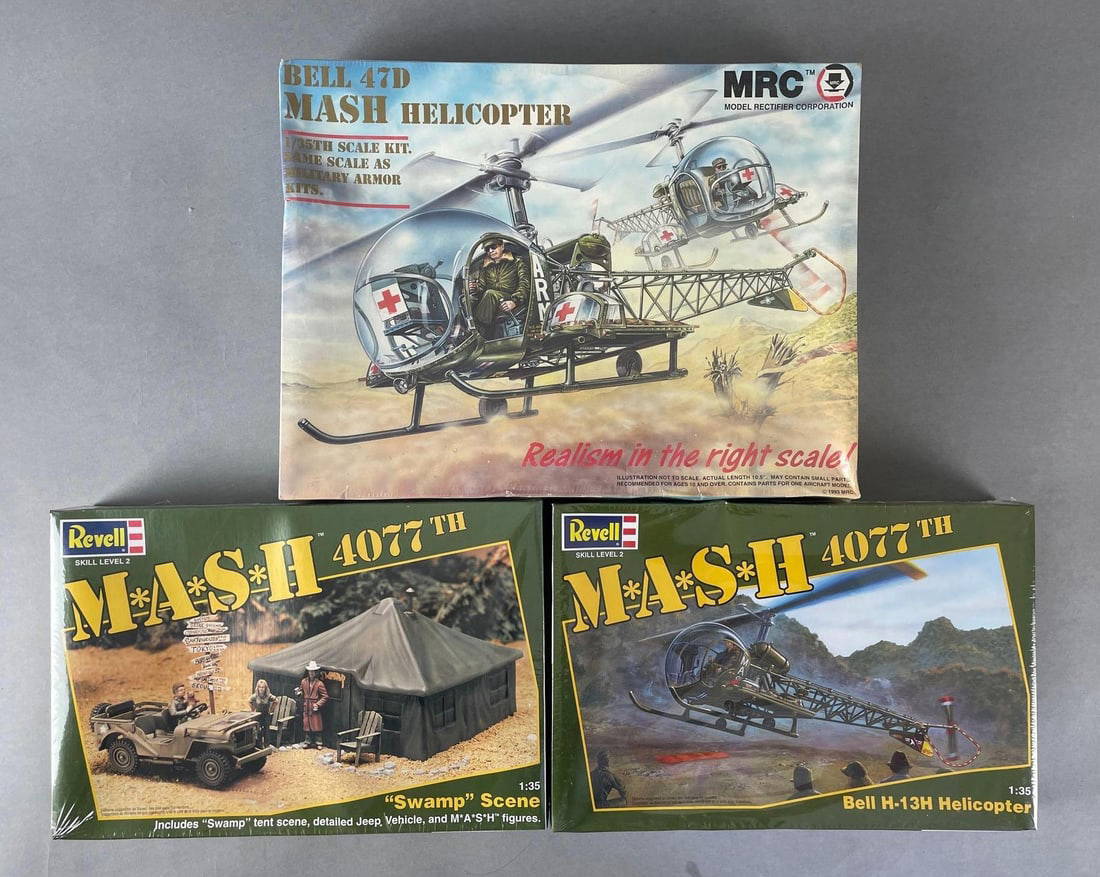 Group Of 3 M.a.s.h. Model Kits Auction