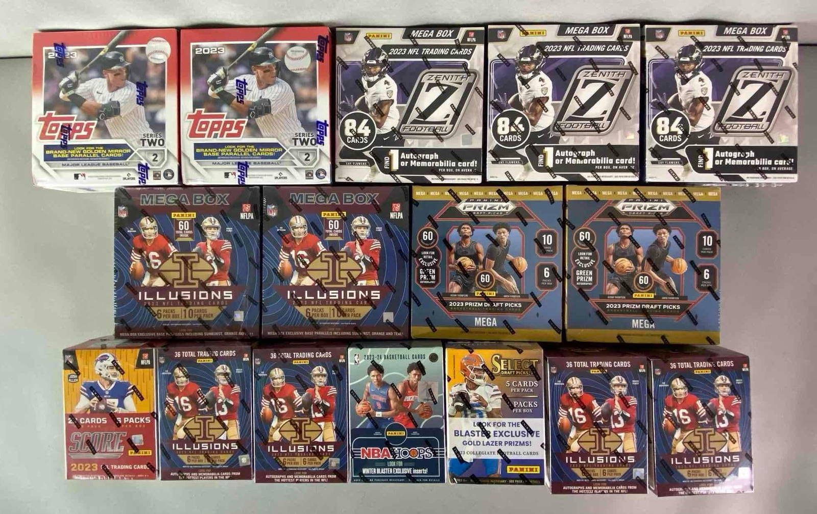 Group Of 16 Factory Sealed Sports Cards Sets Auction
