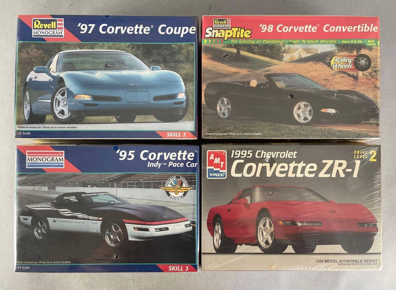 Group Of 4 - 1990s Chevy Corvette Model Kits Auction