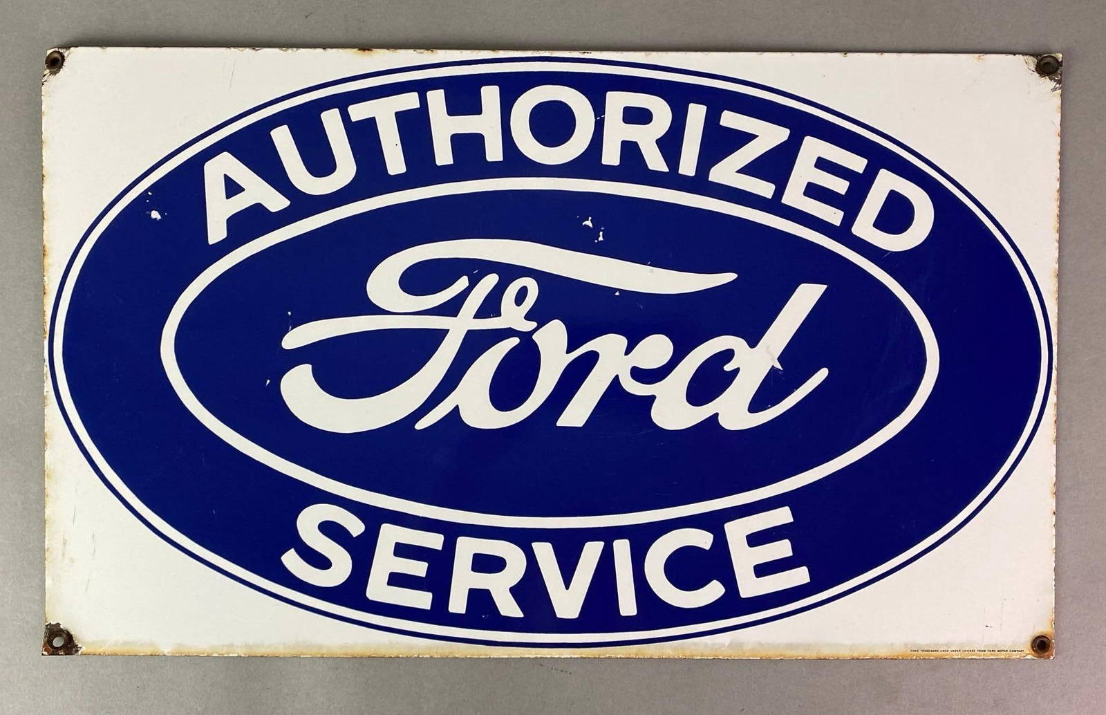 Reproduction Authorized Ford Service Porcelain Advertising Sign Auction