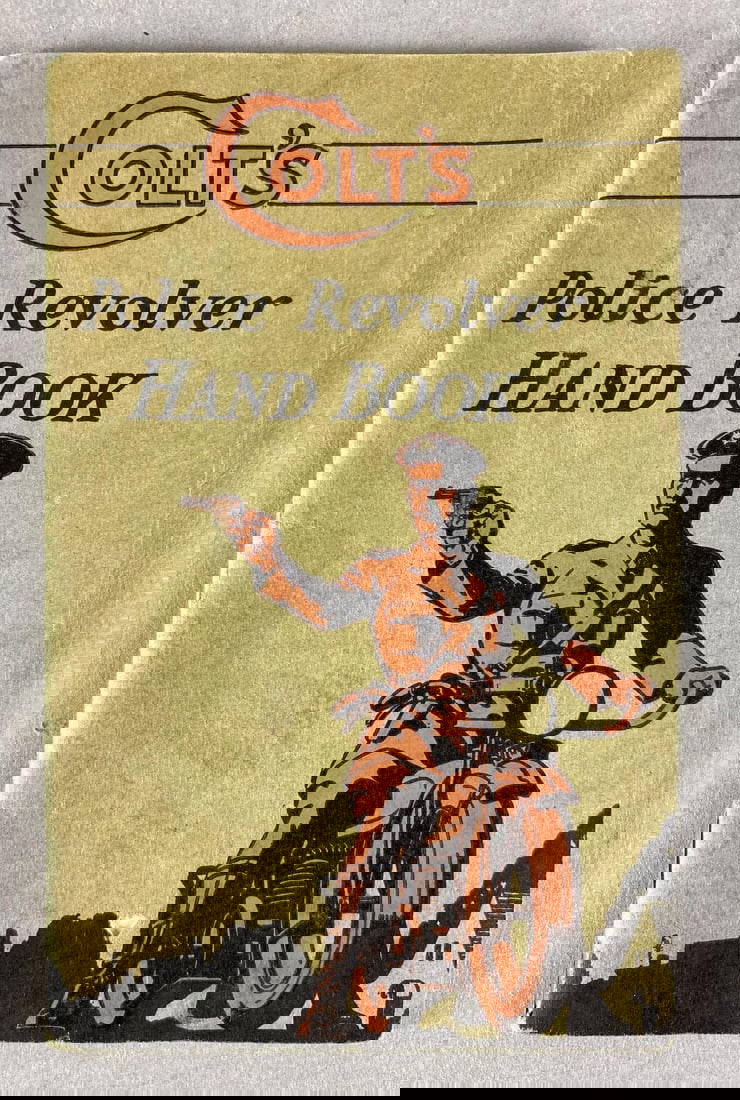 1933 Colts Police Revolver Hand Book With Motor Officer Auction