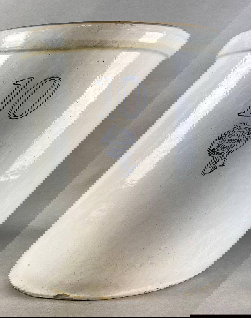 Buckeye Pottery Co. Macomb, Il 10 Gallon Stoneware Crock Auction