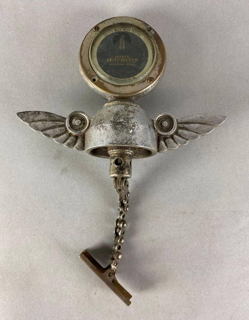 Boyce Moto Meter Universal Model Radiator Cap Hood Ornament Auction