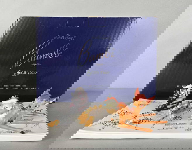 Disney Limited Edition Bambi Model Sheet Porcelain Fugural Scene