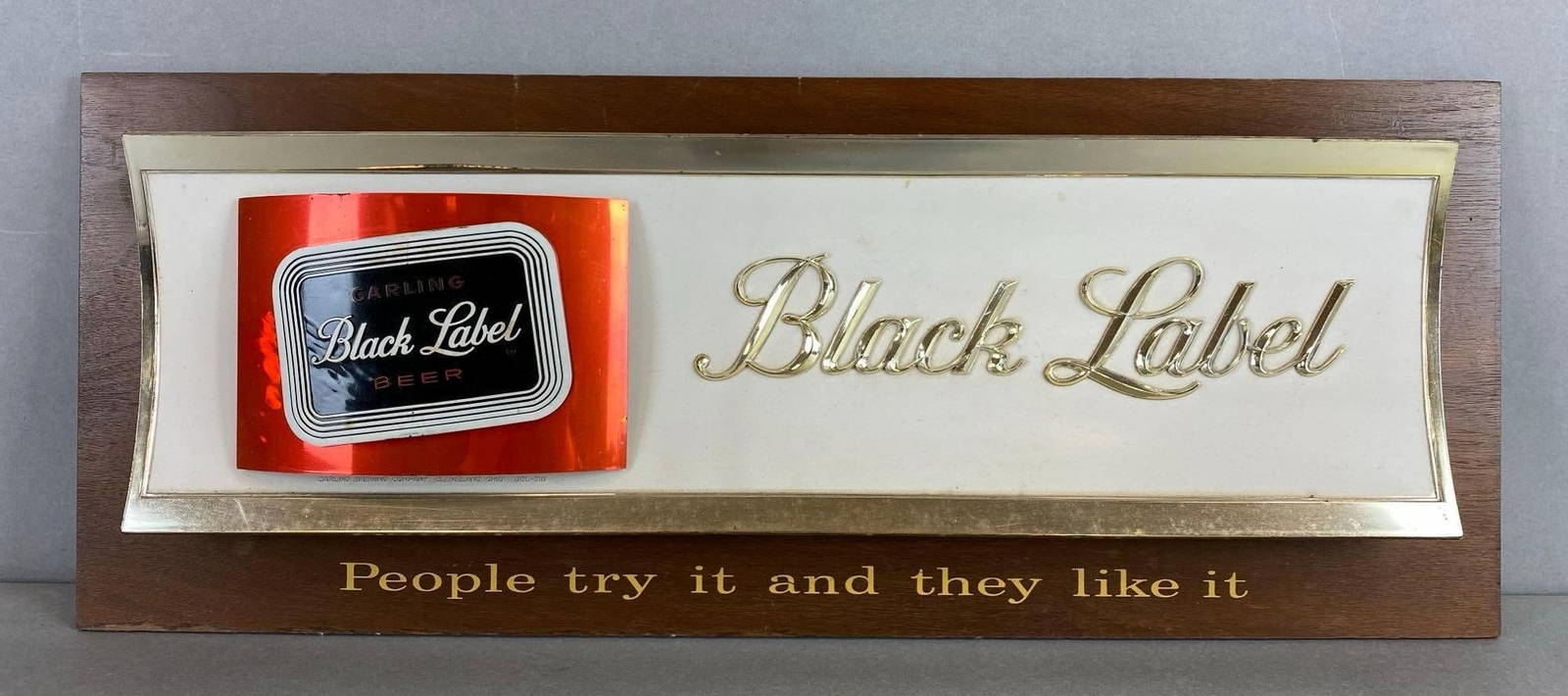 Black Label Advertising Beer Sign Auction