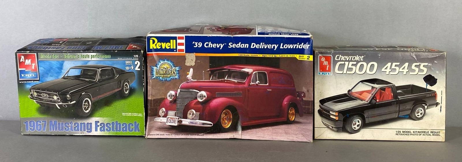 Group Of 3 Assorted Vehicle Plastic Model Kits Auction