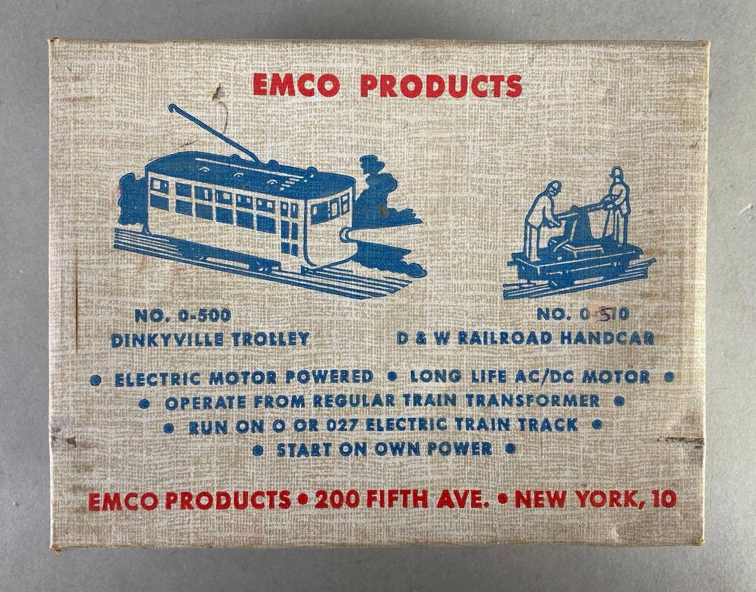 Emco Products O Scale No. 0-510 D And W Railroad Handcar Auction