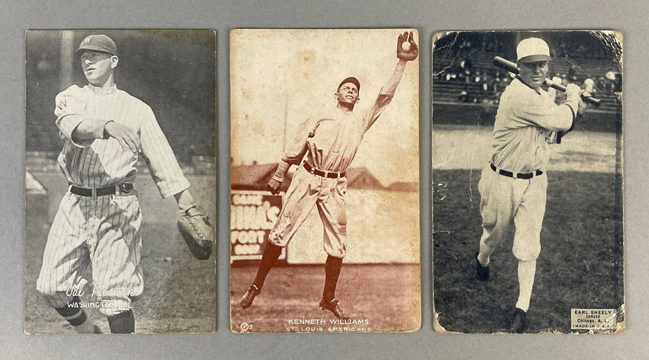 3 1922 25 Exhibits Baseball Cards