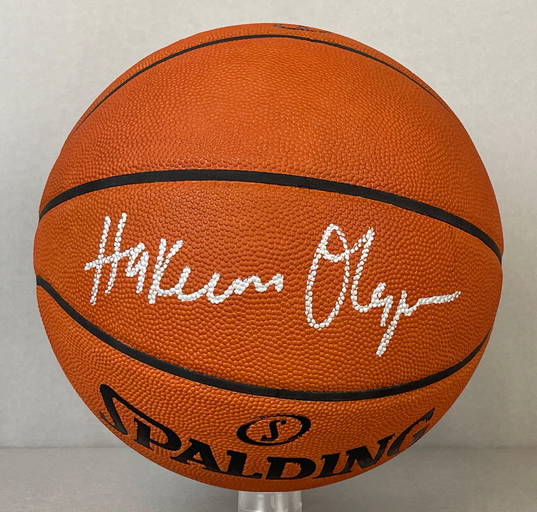 Hakeem Olajuwon Signed Official Nba Basketball With Jsa