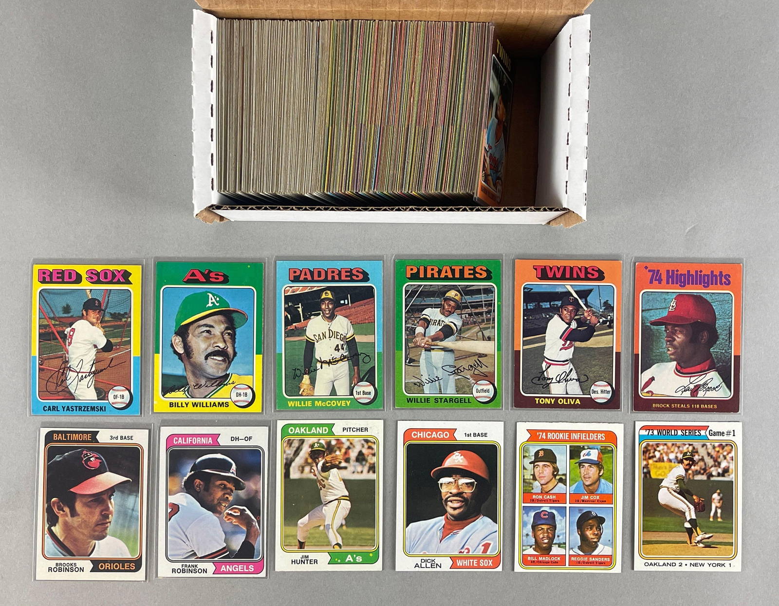 280+ 1974 - 75 Topps Baseball High Grade Cards With Hofs Auction