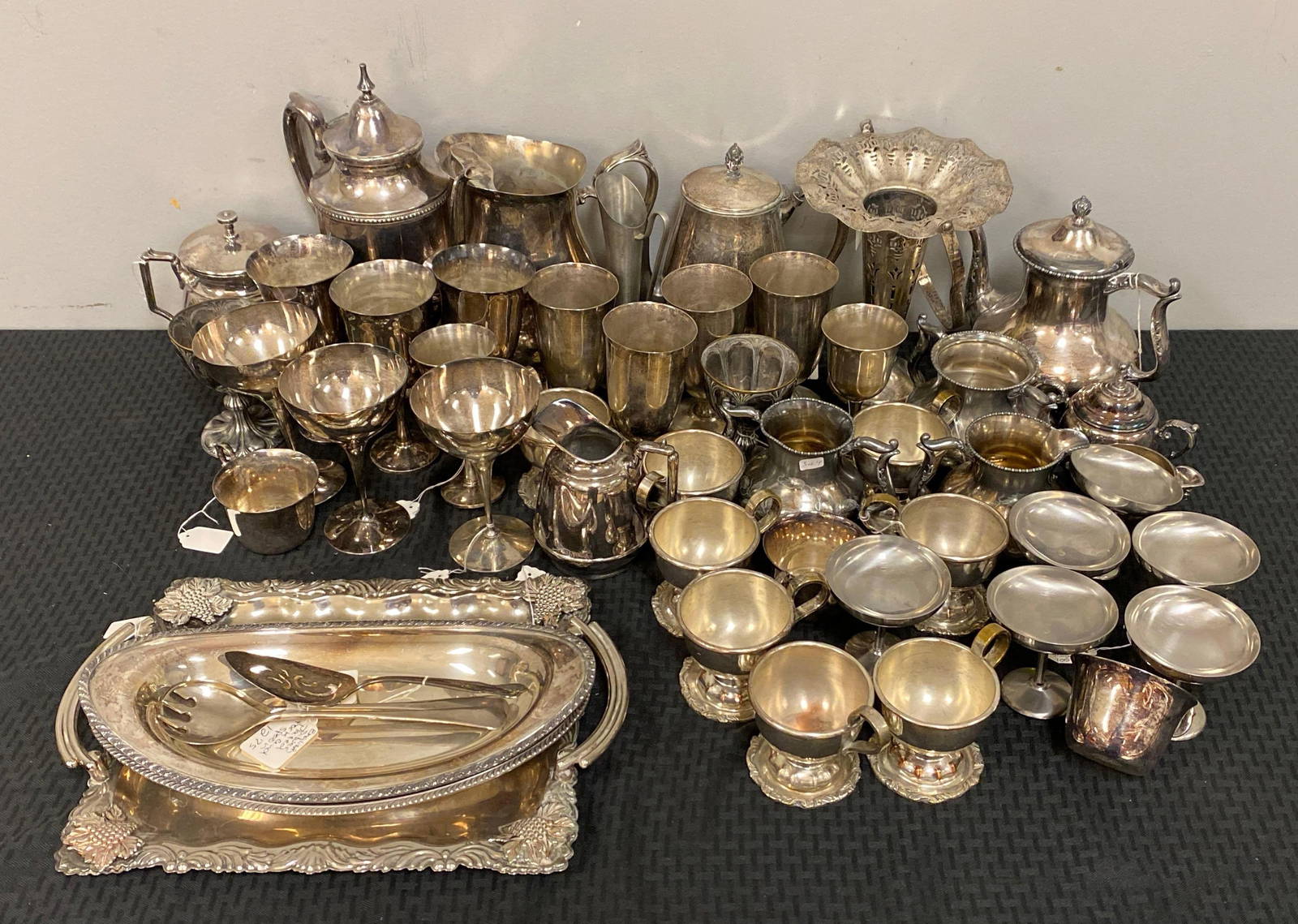 Group Of Assorted Silver Plate Kitchenware Auction