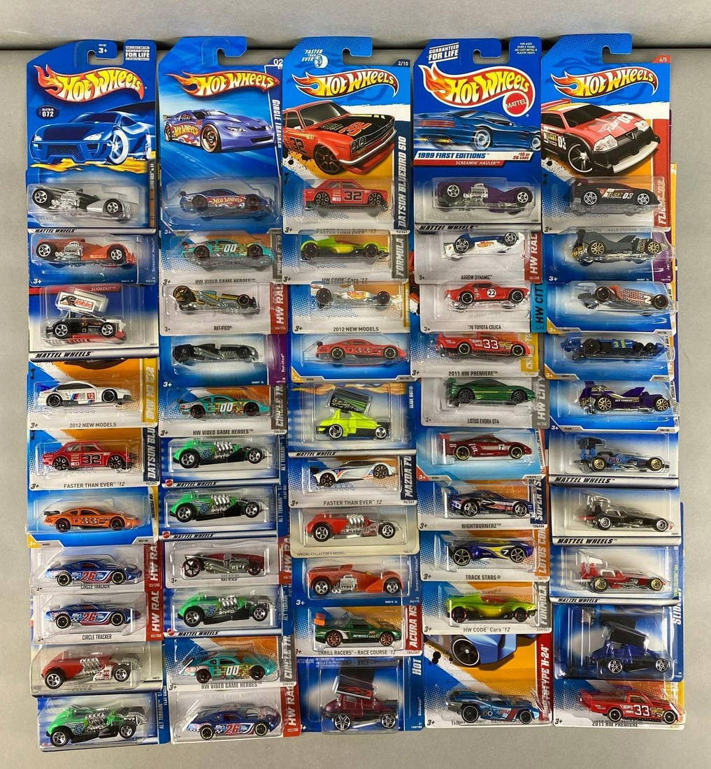 Group Of 50 Mattel Hot Wheels Street Racing Die-cast Cars And More Auction