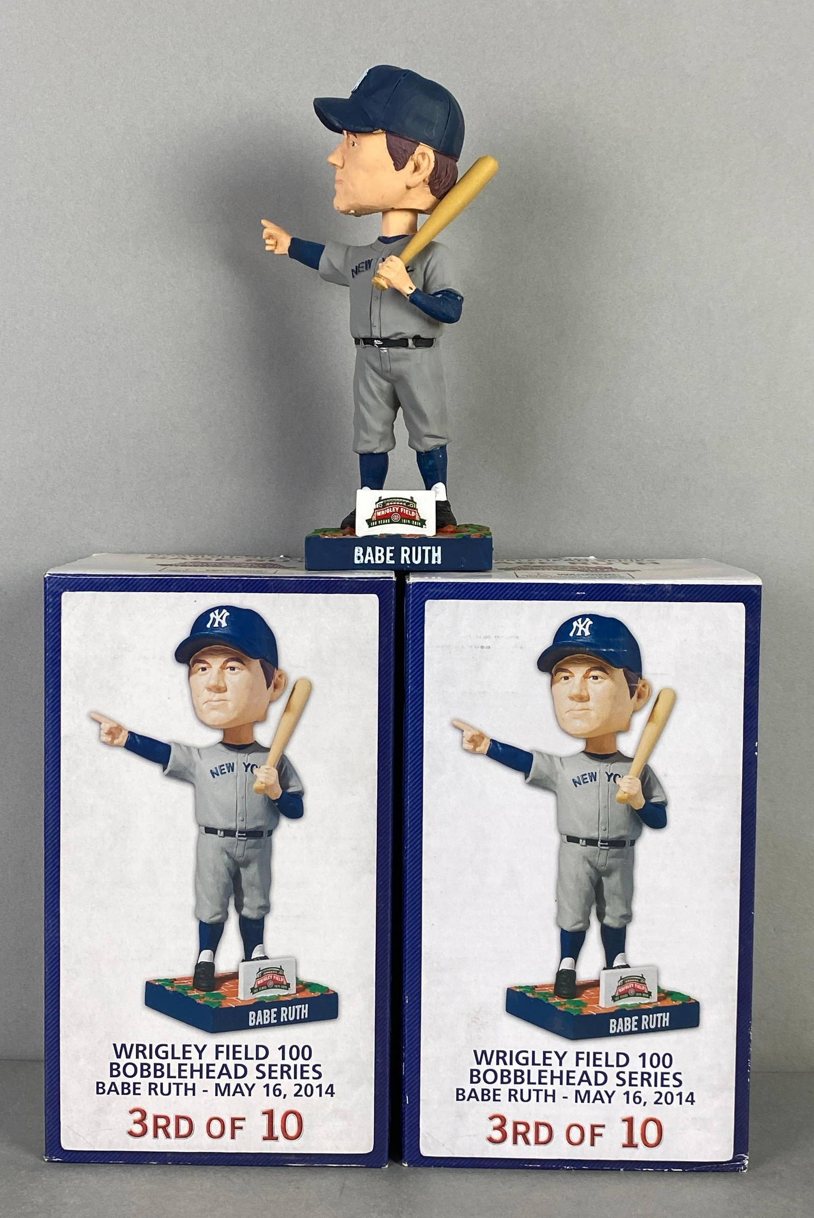 Group Of 2 Babe Ruth Wrigley Field 100 Bobblehead Auction