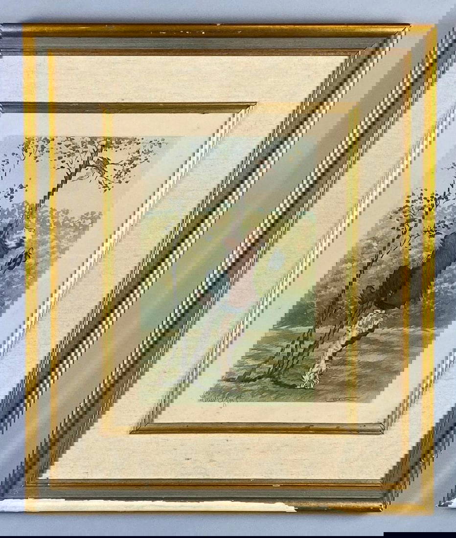 Boris Oklein Jousse Agor! Colored Etching On Paper Auction