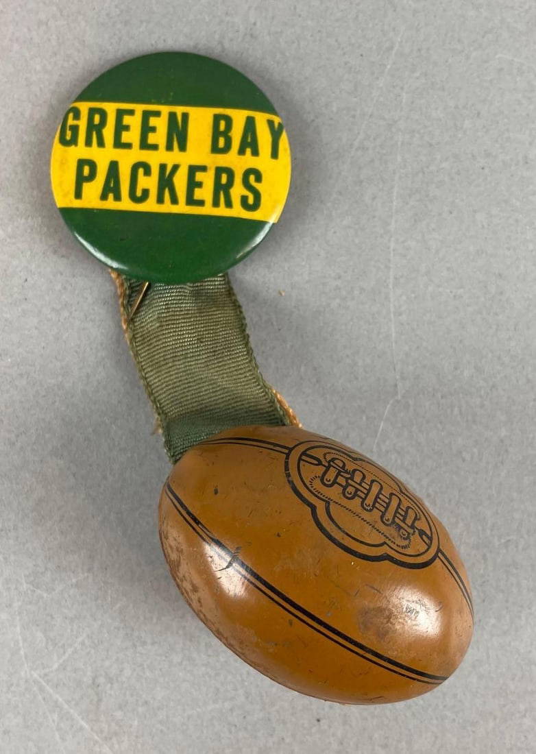 Vintage Green Bay Packers Football Pin Auction