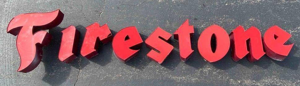 Firestone Metal Frame Light Up Advertising Letters