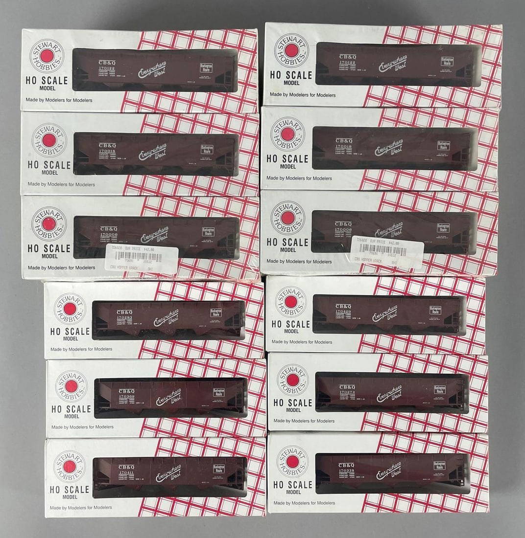 Group Of Stewart Hobbies Ho Scale Cb&q Hopper Train Cars Auction