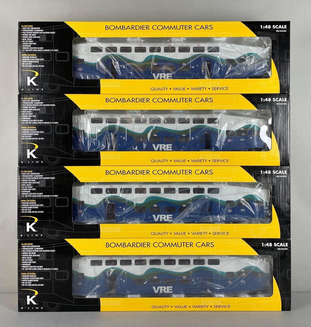 Group Of K-line 1/48 Scale Vre Bombardier Commuter Train Cars - Jul 05 ...