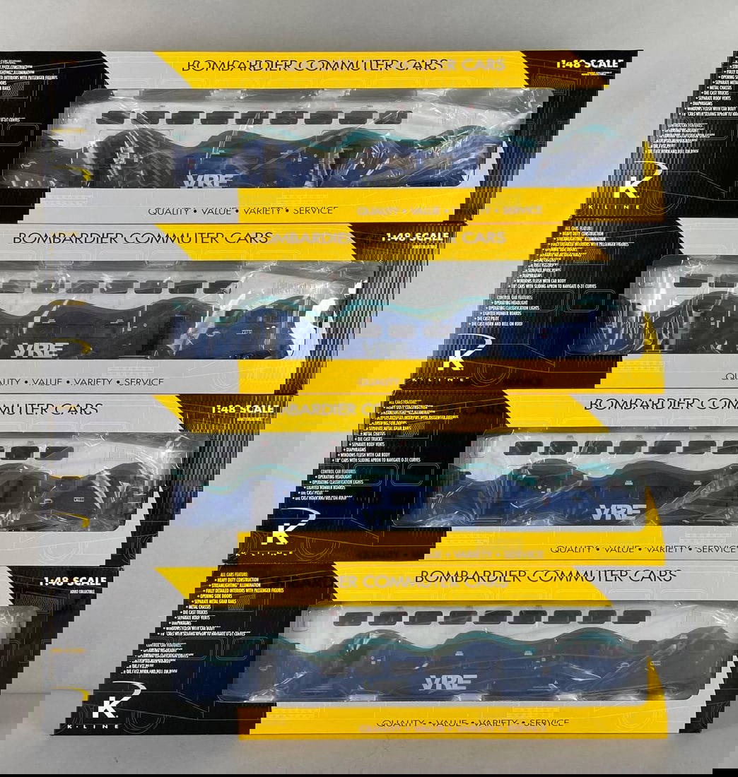 Group Of K-line 1/48 Scale Vre Bombardier Commuter Train Cars - Jul 05 ...