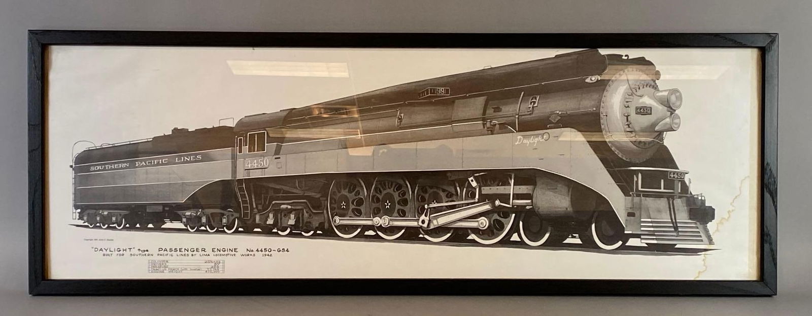 1961 Daylight Type Passenger Engine No. 4450-gs4 Railroad Print - Jul ...