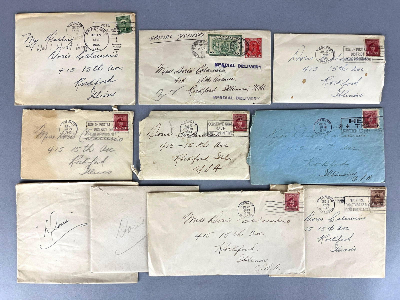 10 - 1940s Aagpbl Letters From Terry Davis To Doris Calacurcio - Jul 19 ...