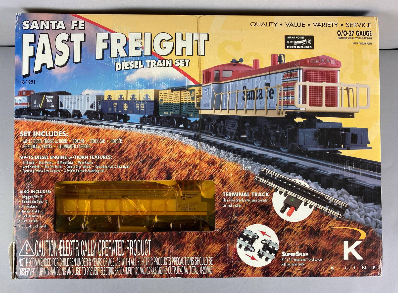 K-line O Scale Santa Fe Fast Freight Diesel Train Set Auction