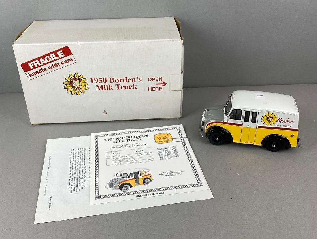 Danbury Mint 1950 Bordens Divco Model 13 Die-cast Truck Auction