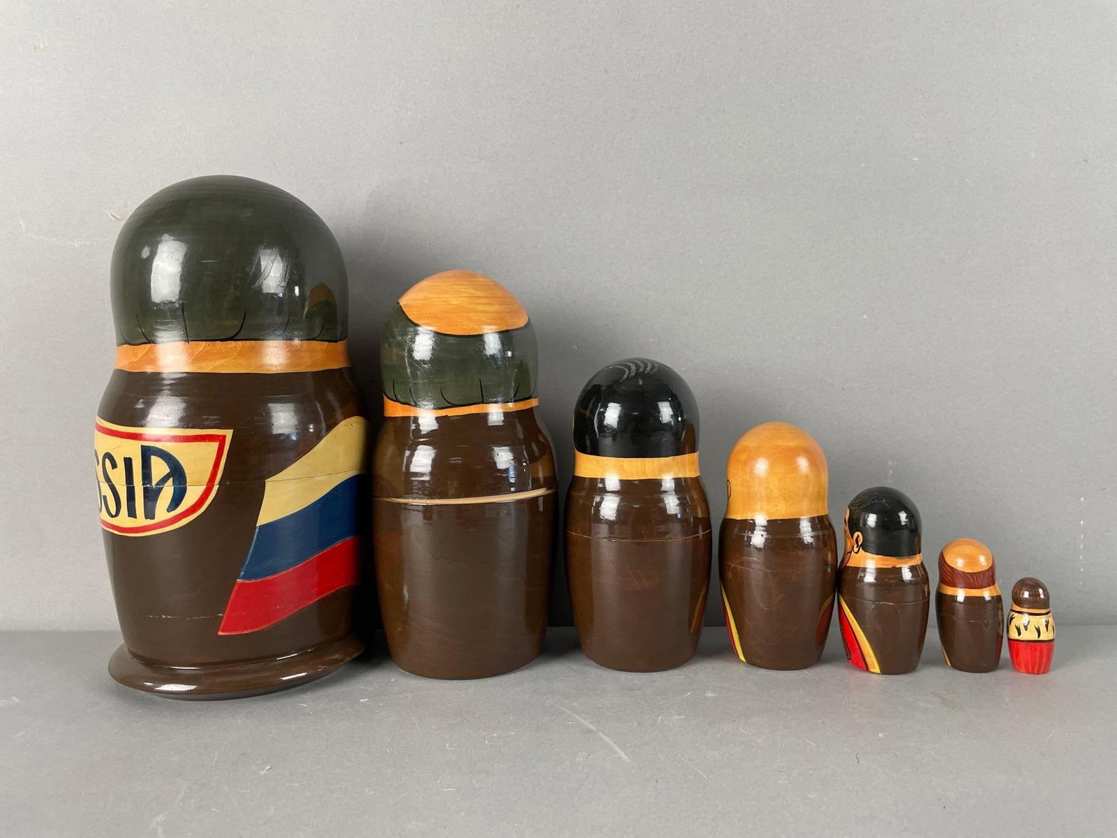 Set Of Russian Matryoshka Political Figure Nesting Dolls Auction