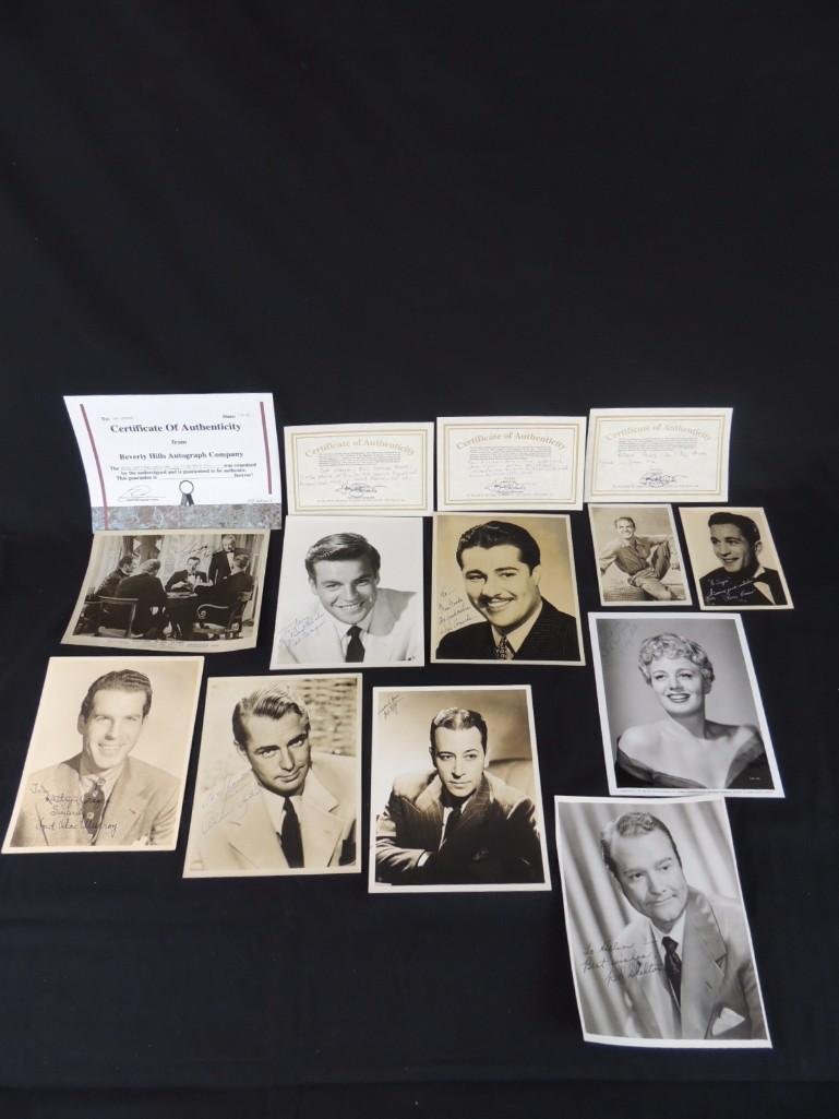 Group Of Hollywood Actors And Actresses Signed Photos